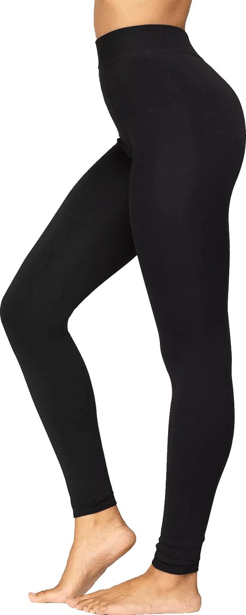 Thermo Legging Dames - Dames Thermo Broek - Fleece - Zwart - Maat L/XL (40/42) |... | bol