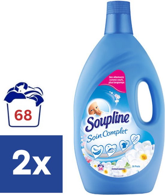Soupline Grand Air Wasverzachter - 2 x 2 l (68 wasbeurten) | bol