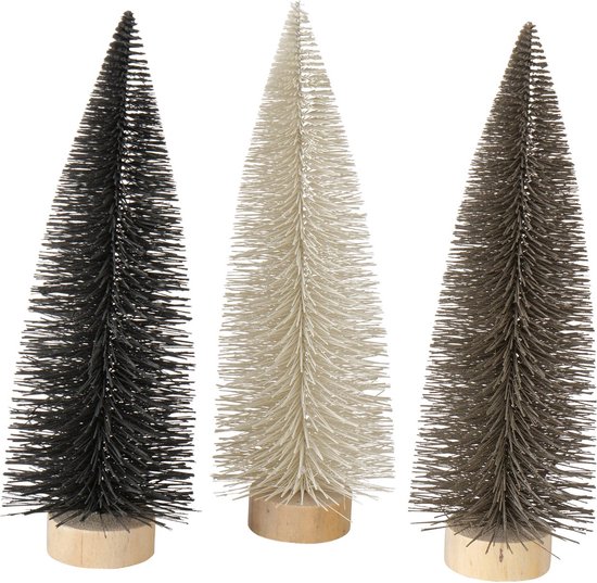 Kerstbomen - 3 set - Modern - 41xØ14cm - Hout | bol