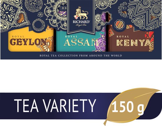 Thee Set Richard "ROYAL TEA COLLECTION FROM ROUND THE WORLD" blad 0,6kg ...