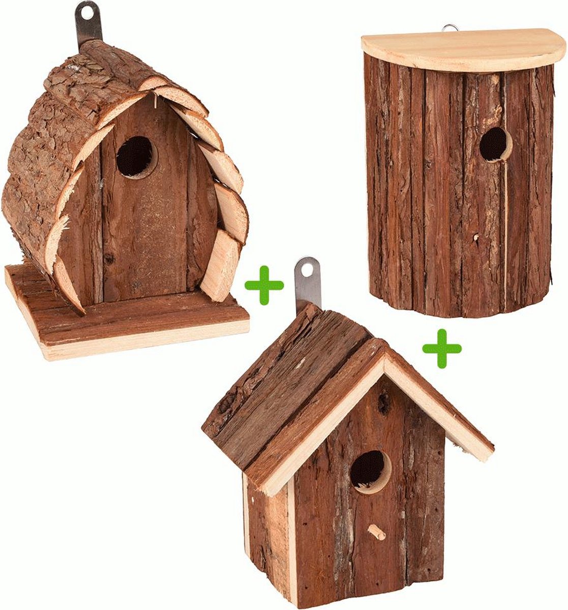 Oneiro’s luxe Cadeaupakket – Vogelhuisjes Natuur - /13 x 13 x 17/15 x 11 x 16/19 x 11... | bol