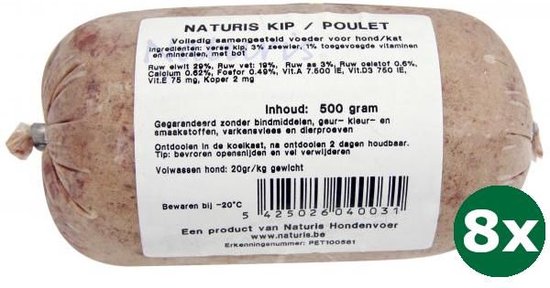 8x500 gr Naturis kip | bol.com