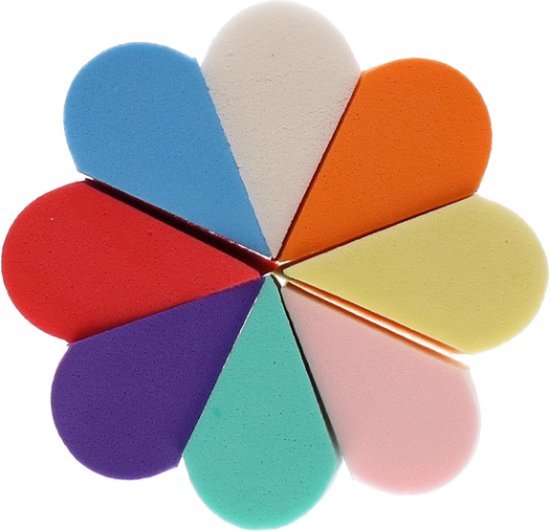 Make-up spons (set van 8) foundation brush driehoek - Make-up sponges ...