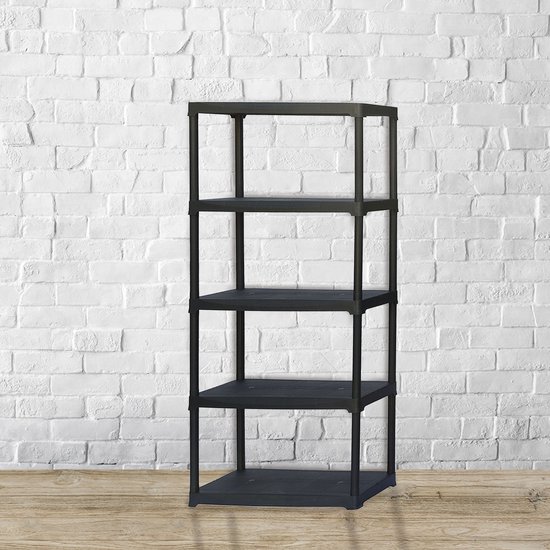 opbergrek - Set van 2 - modulaire rekken - met 4 kunststof planken | bol