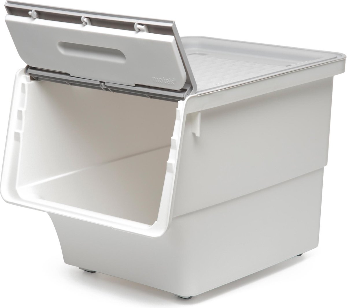 Motek® - Opbergbox - 33 L - Wielen - Opbergdoos - Opbergbox met deksel ...