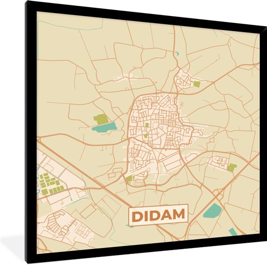 Fotolijst incl. Poster - Kaart - Didam - Plattegrond - Stadskaart ...