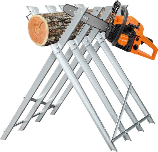 Zaagbok houtsnijpaard, kettingzaag, zaaghulp, metalen kettingzaag, 150 ...
