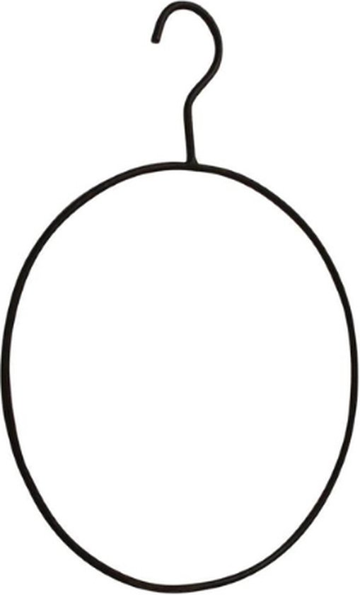Evenaar plaidhanger - 25 cm - zwart - metaal - Ring met haak - plaid | bol