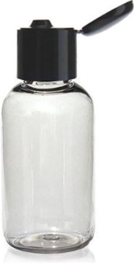 Ornina - 50ml plastic Fles met klep dop - recyclebaar / spuitflessen ...