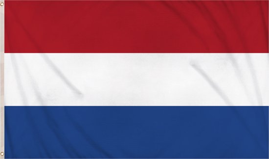 Nederland - Holland - vlag - rood/wit/blauw - ophangringen - 90 x 150 ...