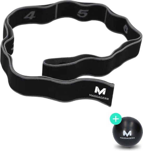 Massagerr® Stretch Band – Elastische Band voor Stretching – Weerstandsband – Yoga –... | bol.com