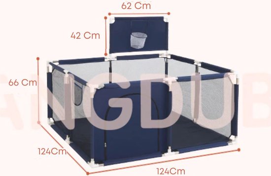 Speelbox - Opvouwbaar - 0-6 jaar - Grondbox - Inclusief kleurrijke ...