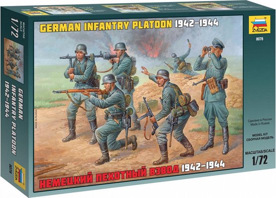 Zvezda Modelbouwpakket Militaire voertuigen - 8078 German Infantry ...