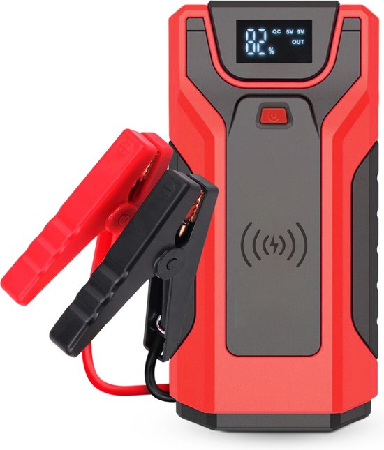 Jumpstarter Auto 16000 MAH - Powerbank - SOS Noodlamp - Startkabels - led Zaklamp - 3... | bol.com