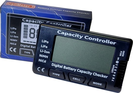 Batterijtester voor LiPo LiFe Li-ion NiMH en NiCd - Cell Checker voor ...