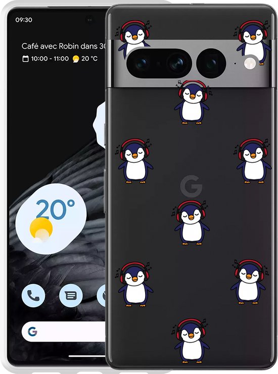Cazy Hoesje geschikt voor Google Pixel 7 Pro - Penguin Chillin | bol