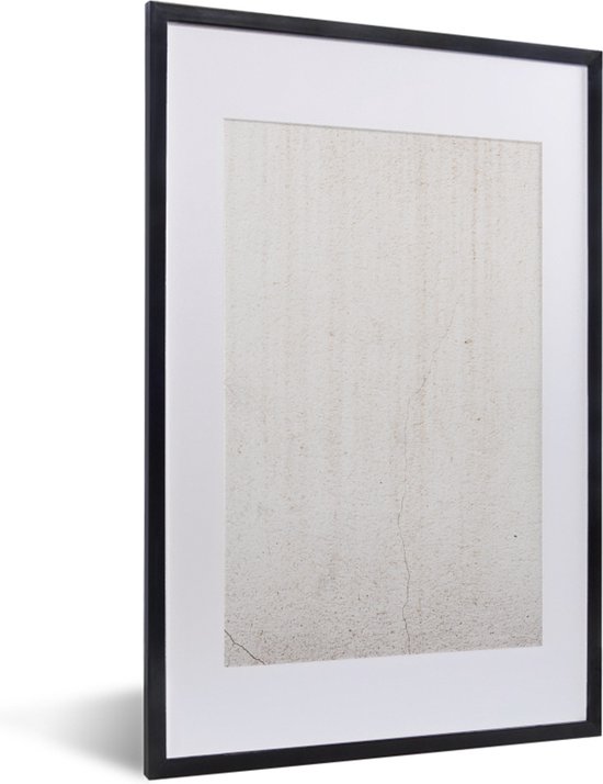 Fotolijst incl. Poster - Beton - Muur - Wit - 40x60 cm - Posterlijst | bol