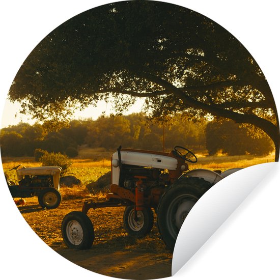 WallCircle - Muurstickers - Behangcirkel - Trekker - Zon - Tractor - Boom - Landschap... | bol