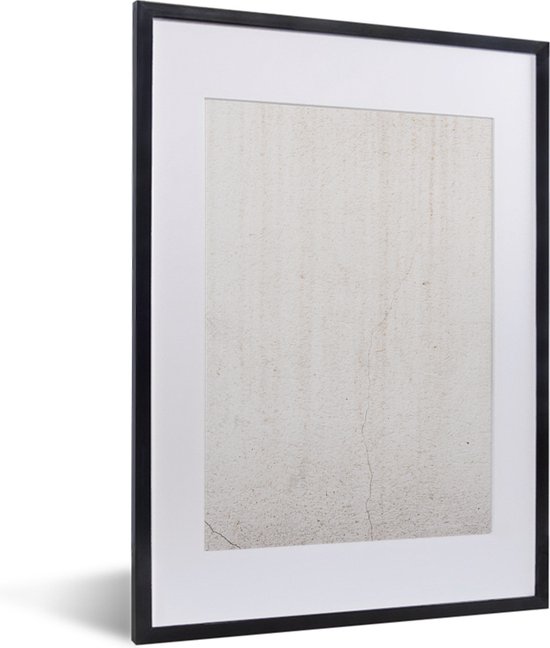 Fotolijst incl. Poster - Beton - Muur - Wit - 30x40 cm - Posterlijst | bol