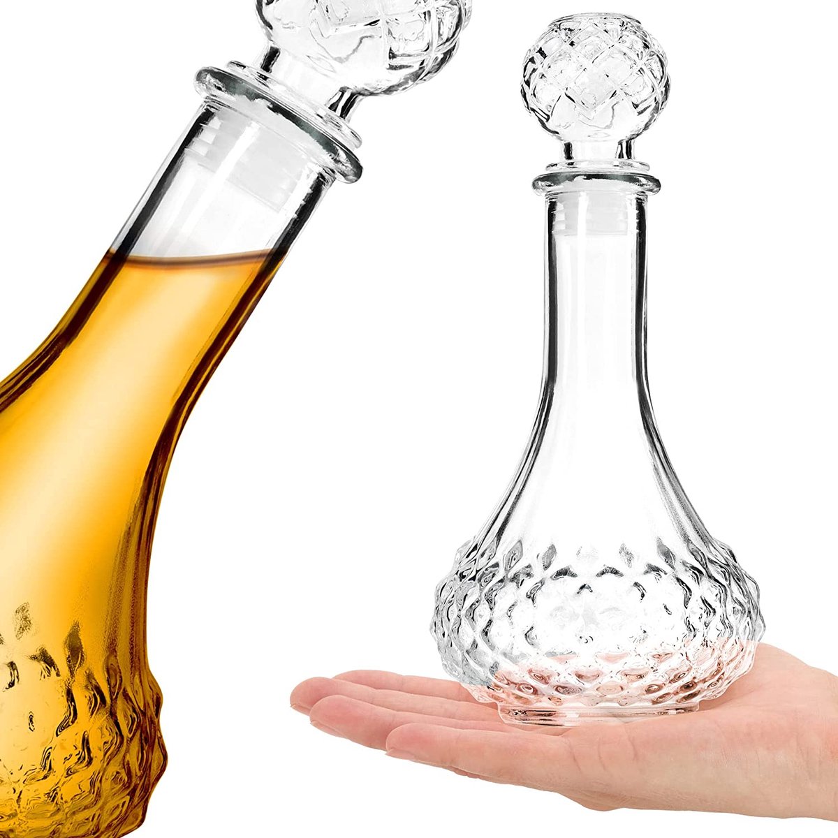 Carafe en verre COM-FOUR® avec bouchon - carafe intemporelle pour ...