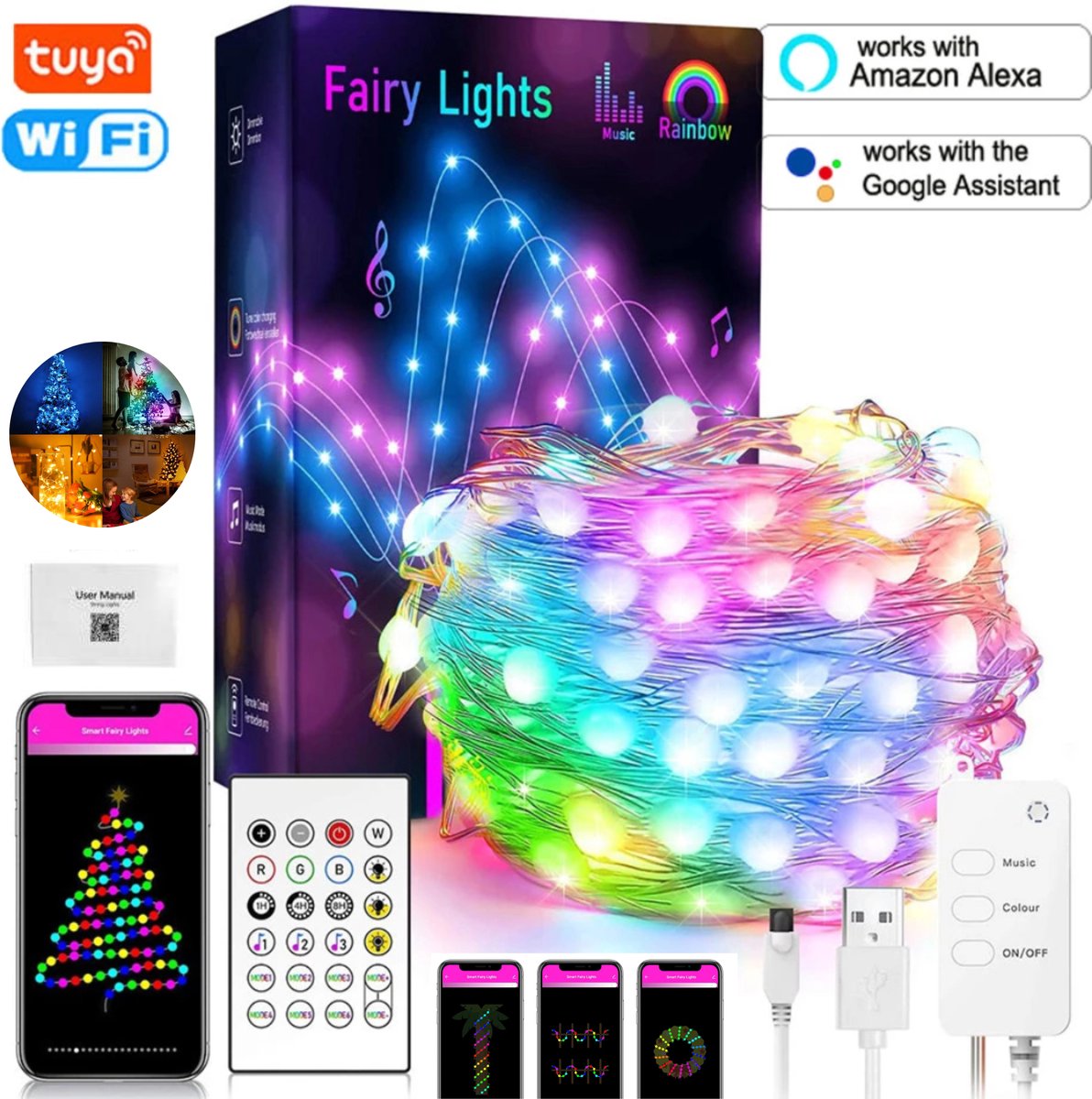 Smart Fairy Lights 10m | Lichtsnoer | Tuinverlichting | Kamer Decoratie ...