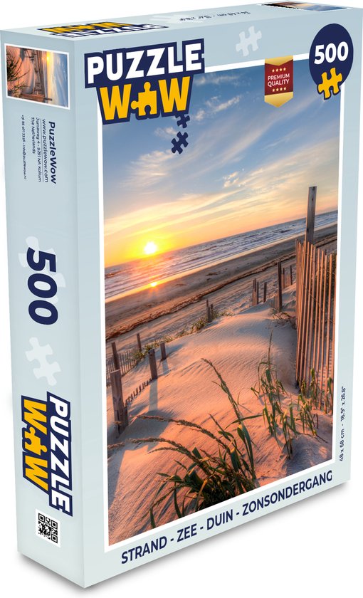 Puzzel Strand - Zee - Duin - Zonsondergang - Landschap - Legpuzzel ...