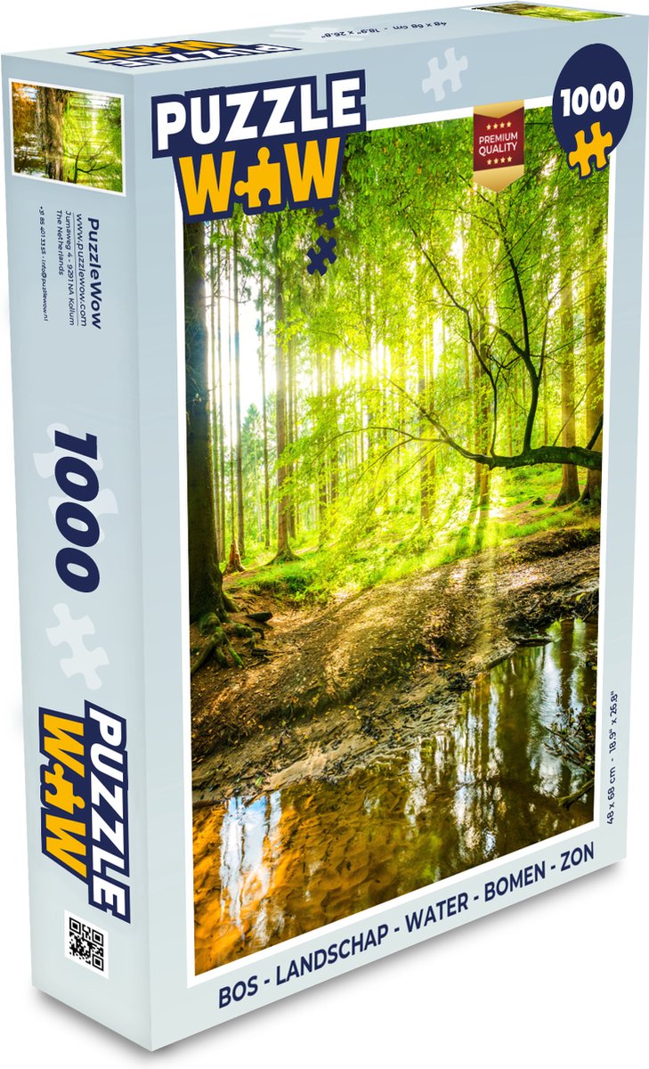 Puzzel Bos - Landschap - Water - Bomen - Zon - Groen - Natuur ...