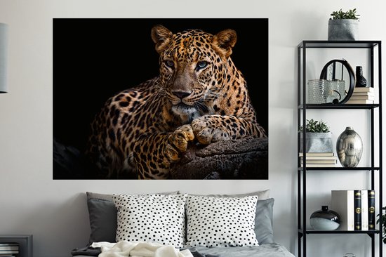 Muurstickers - Sticker Folie - Wilde dieren - Panter - Portret - Zwart - Dieren -... | bol.com