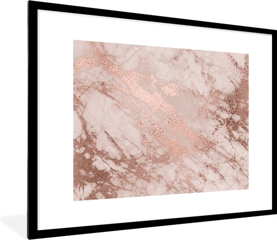 Cadre photo avec affiche - Marbre - Rose - Luxe - Aspect marbre ...
