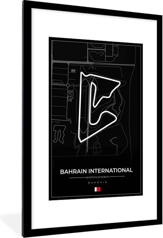Fotolijst incl. Poster - Formule 1 - Racebaan - Bahrain International ...