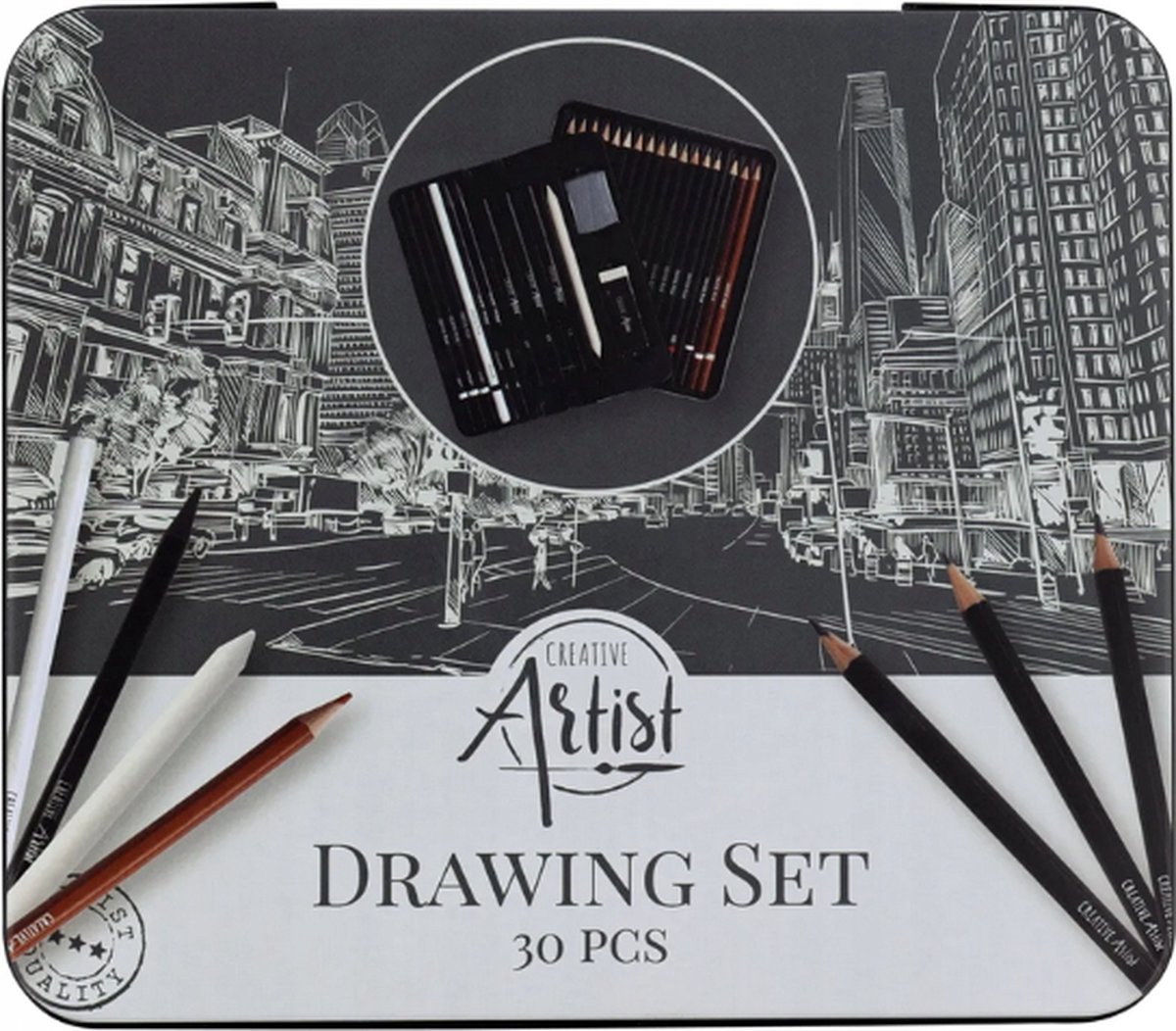 Potloden set - tekenen - potloden - schetspotloden - fineliners ...