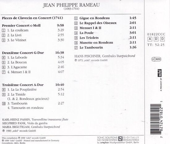 Harpischord Pieces - J.Ph. Rameau - Karl-Heinz Passin, Siegfried Pank ...