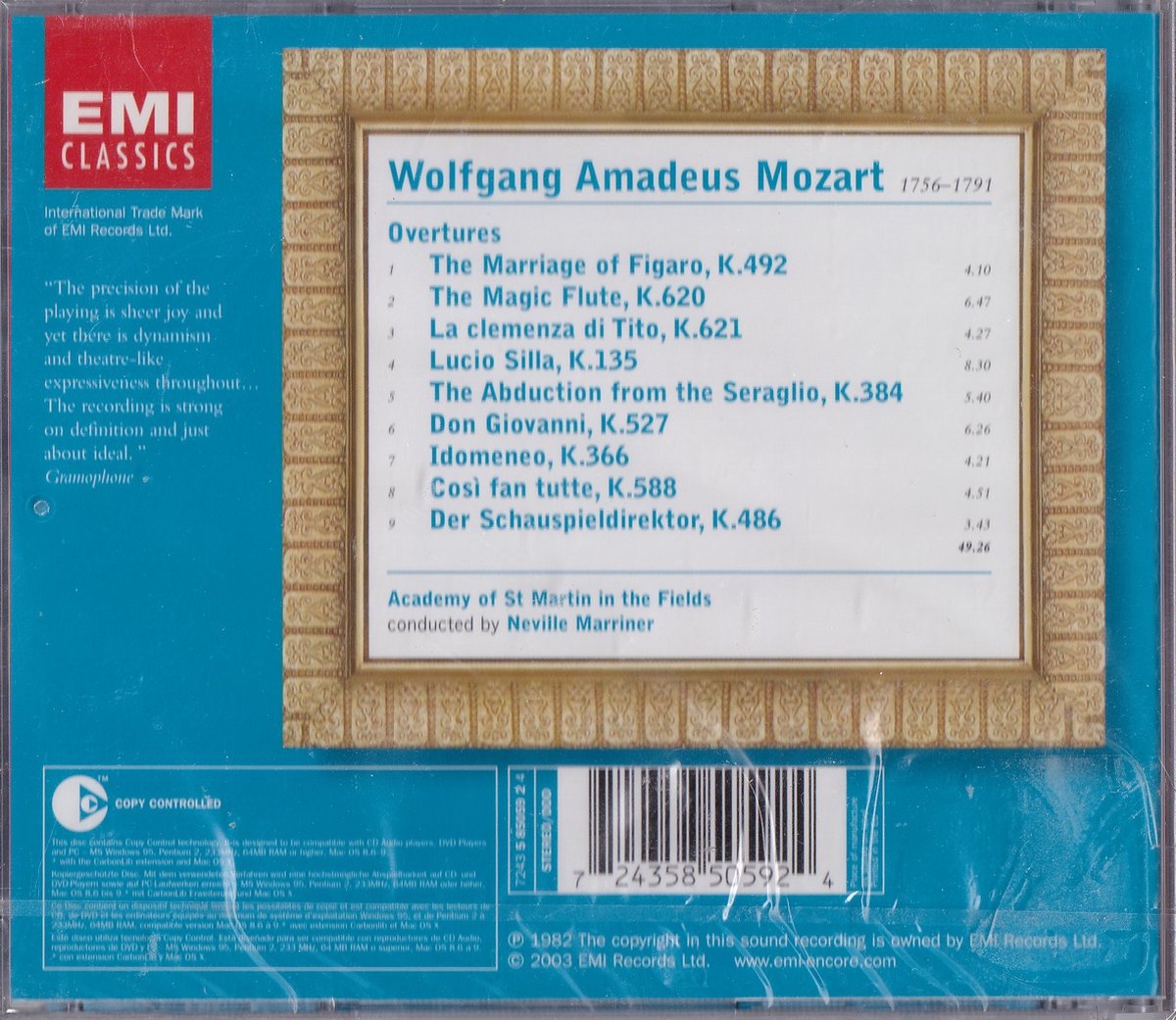 Overtures - Wolfgang Amadeus Mozart - Academy of St. Martin in the ...
