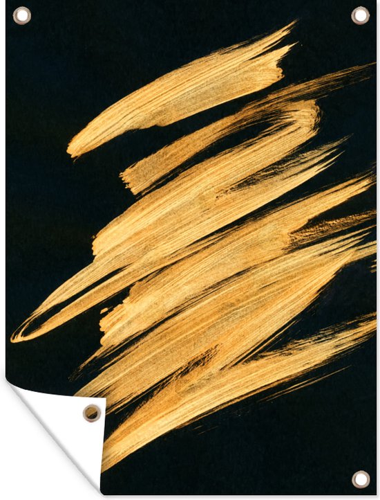 Tuin decoratie Goud - Verf - Strepen - Luxe - Abstract - 40x30 cm | bol.