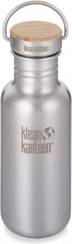 Klean Kanteen - RVS Drinkfles 532ml Brushed Stainless (w/Bamboo Loop ...
