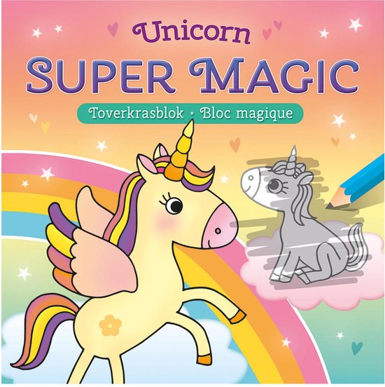 Unicorn Super Magic Toverkrasblok - Krasblok - Eenhoorn Krasboek ...
