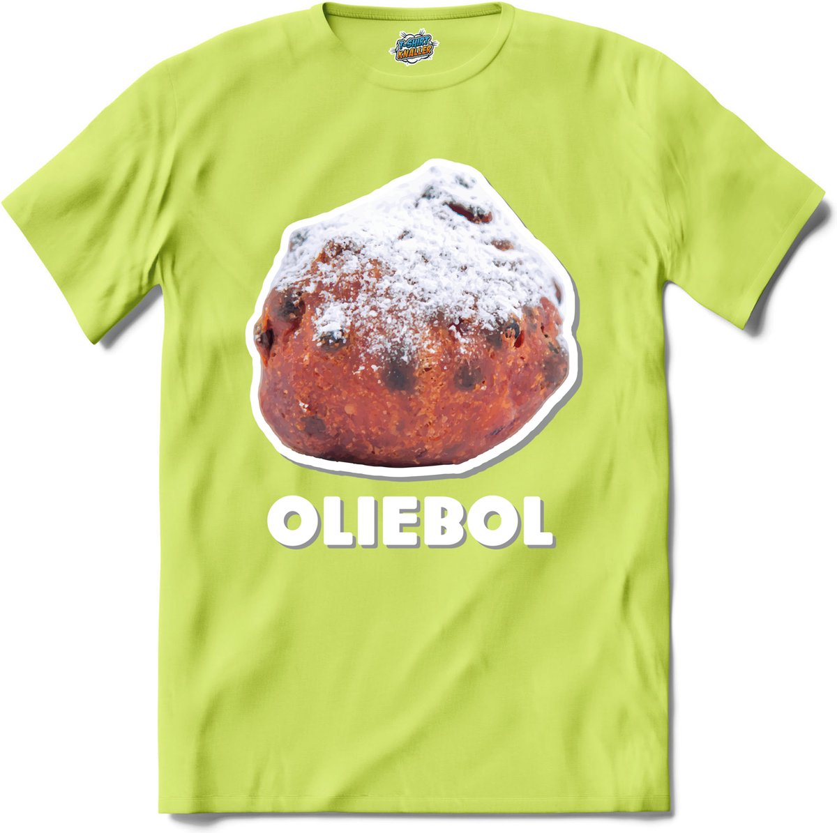 Oliebol - T-Shirt - Heren - Appel Groen - Maat L | bol