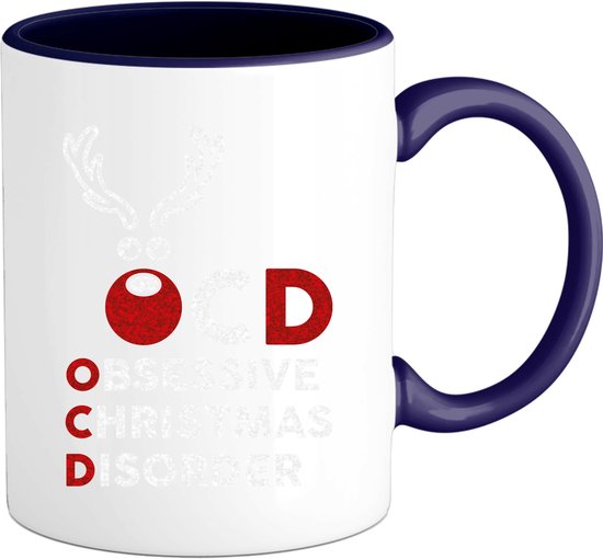 OCD - Obsessive Christmas Disorder - Mok - Navy Blue | bol
