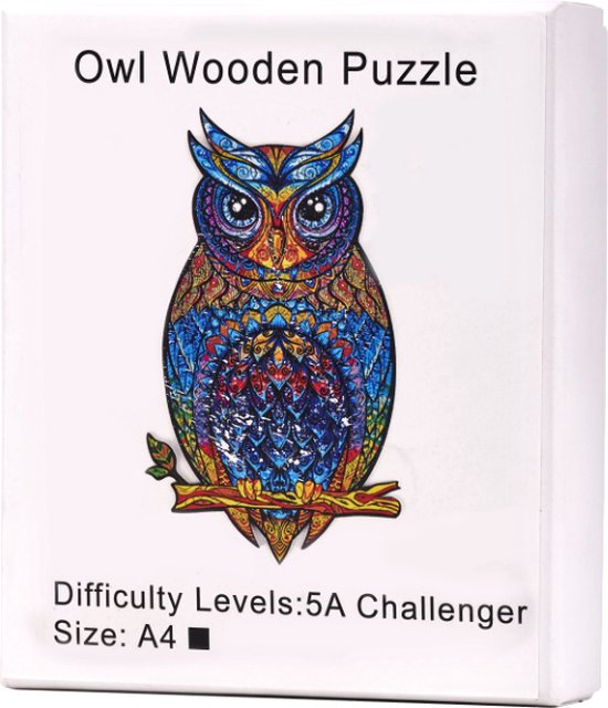 Uil A4 Houten Legpuzzel Houten Puzzel voor Volwassenen - Jigsaw Puzzels ...