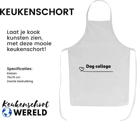 Dag collega keukenschort – afscheid collega – geschenk – cadeau – chef ...