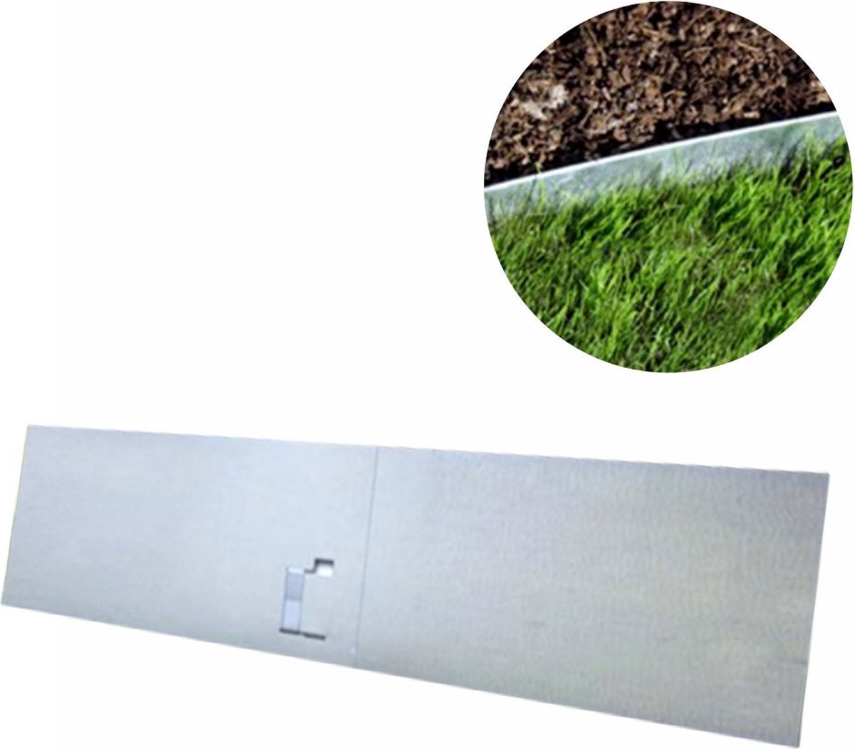 Borderrand metaal 18,5 cm x 120 cm geen kleur | Gazonrand ...