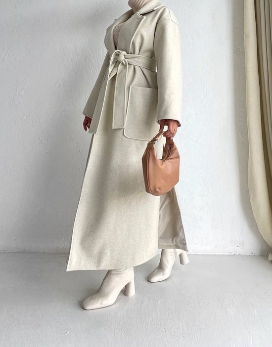 Manteljas met Ceintuur - Beige | bol.com