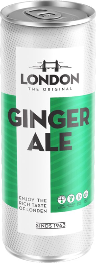 London | Ginger Ale | Blik | 12x 25cl | bol.com