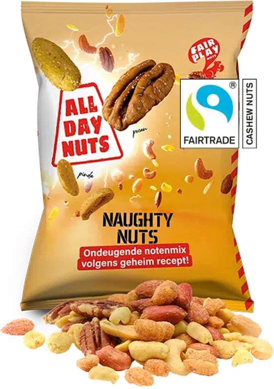 All Day Nuts | 10x 50 Gram - Naughty Nuts - Notenmix - 500 Gram | bol.com