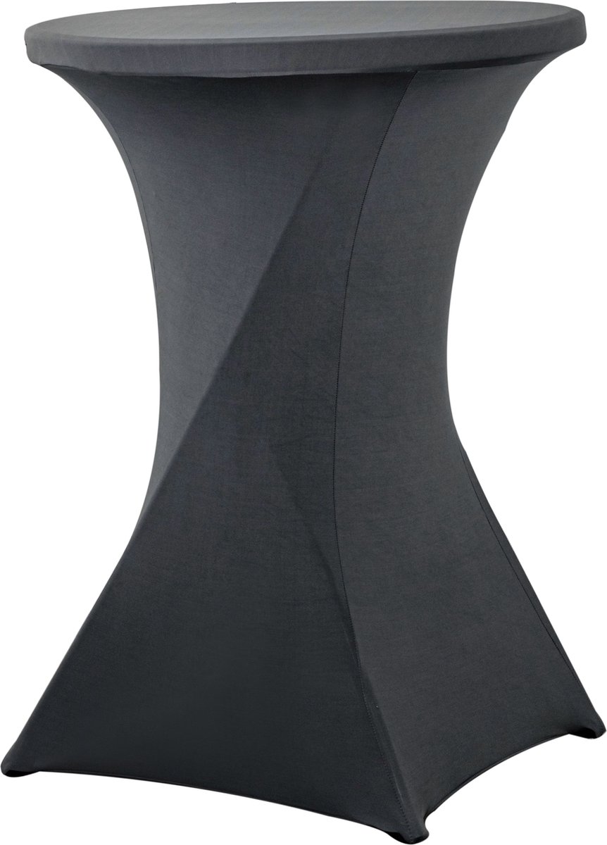 Statafelrok donkergrijs 80 cm - per 15 - partytafel - Alora tafelrok voor statafel -... | bol.com