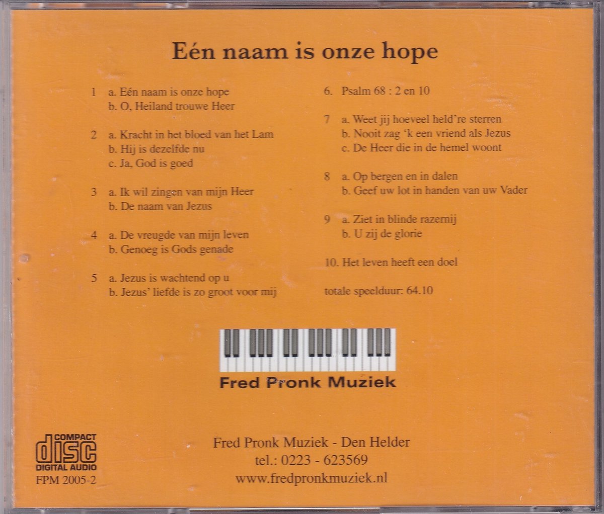 Een Naam is onze hope - Fred Pronk - Synthesizermuziek, Fred Pronk ...