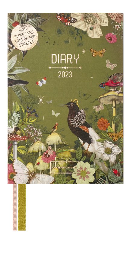 Pimpelmees diary A4 2023 - sage FSC | bol.com