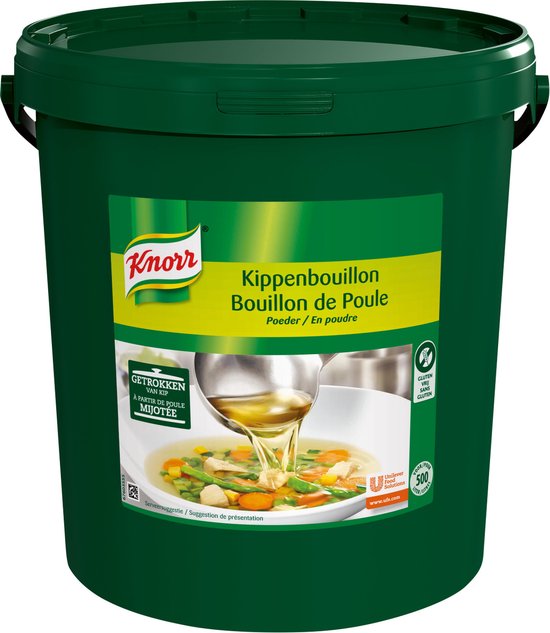 KNORR Kippenbouillon Poeder 10KG opbrengst 500L VOORDEEL | bol