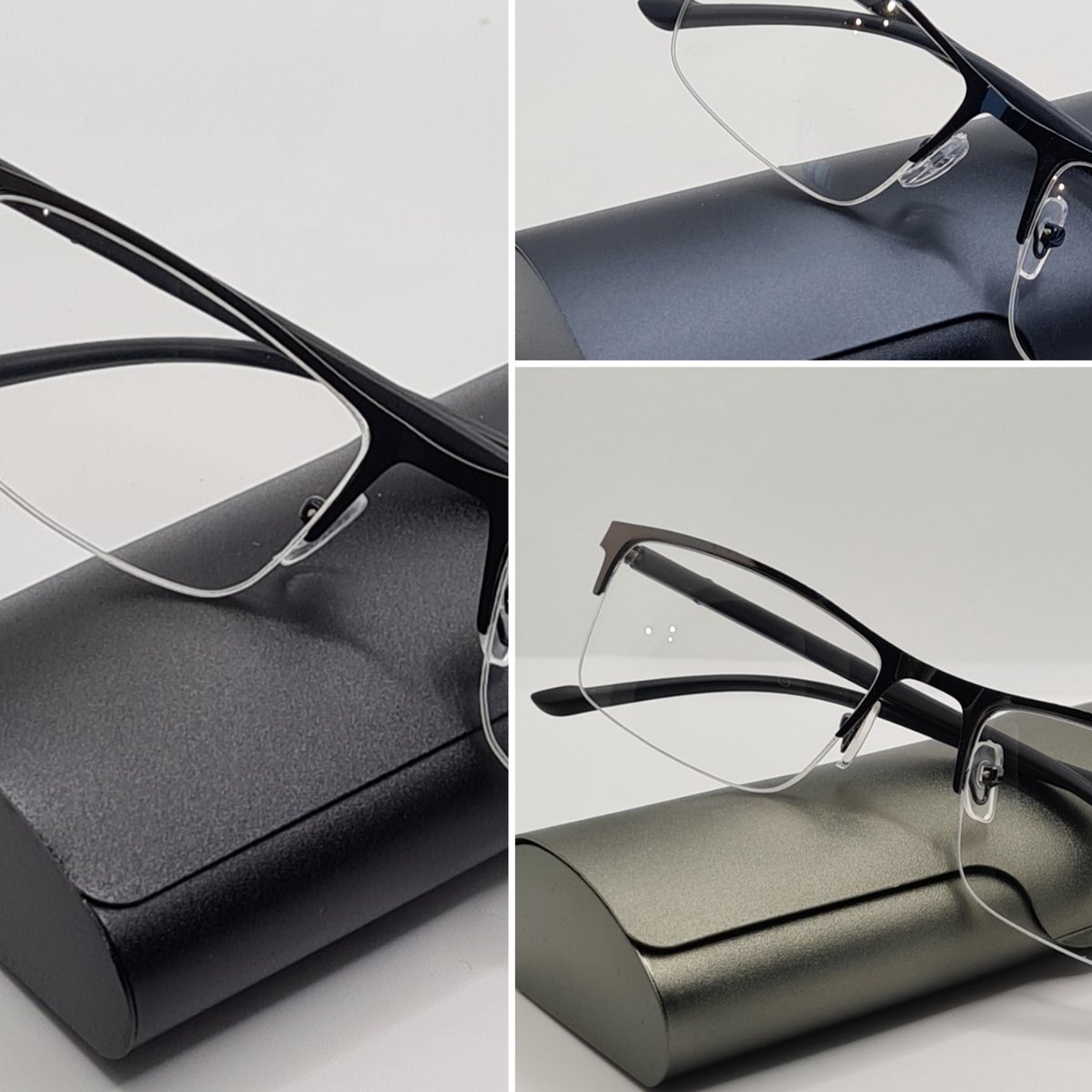 Leesbril +1.5 / halfbril van metalen frame / bril op sterkte +1,5 ...