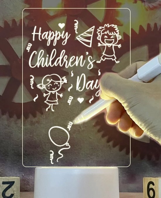 Vyvx® Note board Nachtlamp - Vrij Tekenen - Versiering | bol